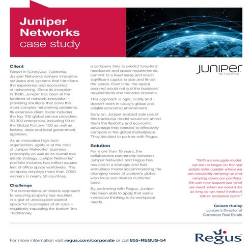 Regus Case Study: Juniper | PDF
