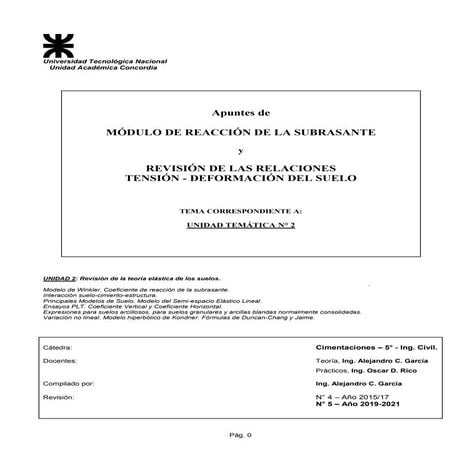Reaccio ndela sub-rasante-apuntesteoría-(2020-21) | PDF