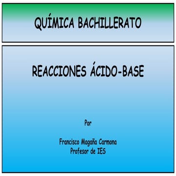 Reacciones acido base | PPTX