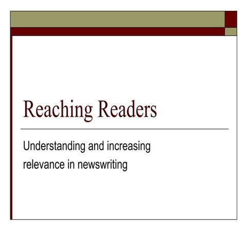 Reaching readers | PPT | Science
