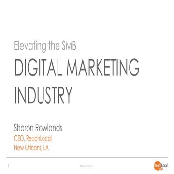 Elevating the SMB Digital Marketing Industry, Sharon Rowlands ...
