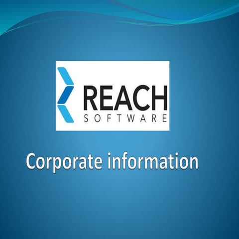 Reach software | PPTX | Computer Software and Applications | Computing