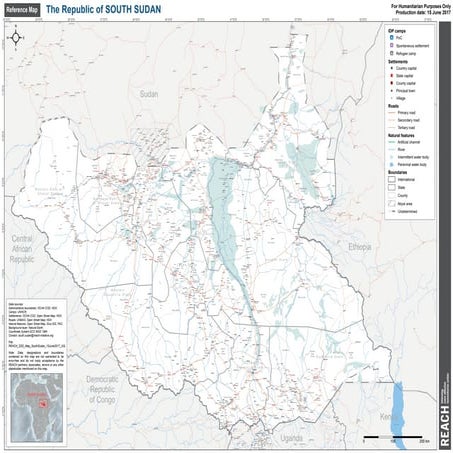 South Sudan Reference map | PDF