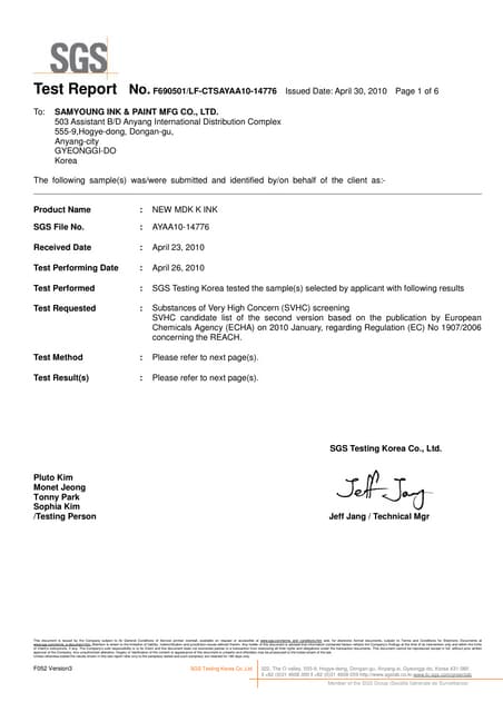 002 certificate - food contact certificate | PDF
