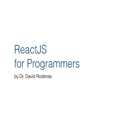 Reactjs For Programmers Ppt 