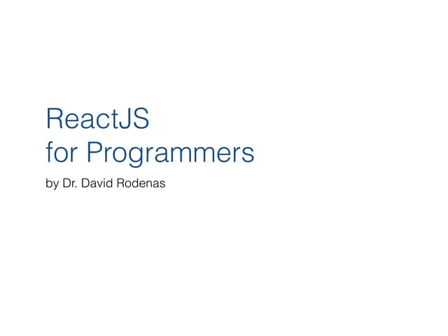 Reactjs For Programmers Ppt