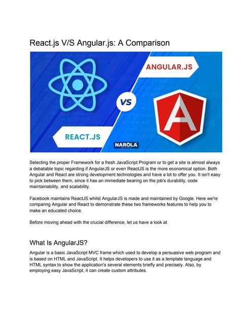React Vs Angular Unleashing The Ultimate Framework Showdown Appsdevpro Ppt