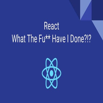 React learning in the hard way | PPT