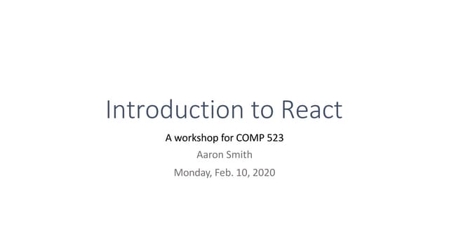 react-slides.pptx | Web Development | Internet react-slides.pptx | Web Development | Internet