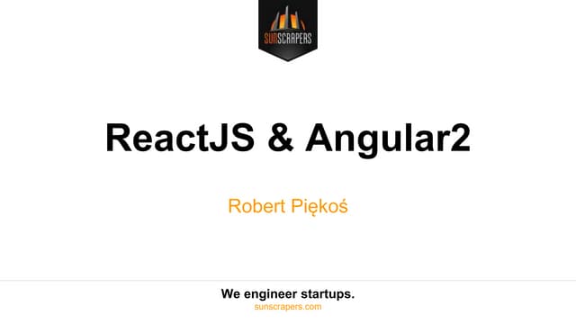 Introduction To Reactjs Comparison To Angularjs 2 Robert Piękoś Pl