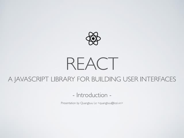 React Introduction Pdf Web Development Internet