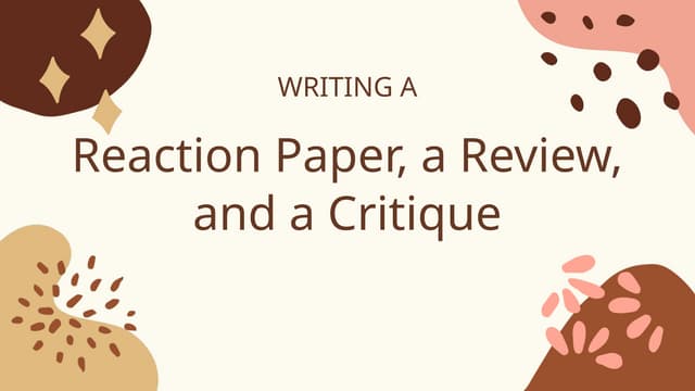 Reaction Paper-Review-Critique Paper.pptx
