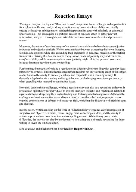 Bad Essay Examples | PDF