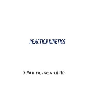 Reaction kinetics and shelf life determination .pptx