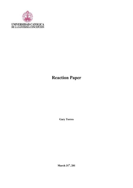 Reaction paper | PDF