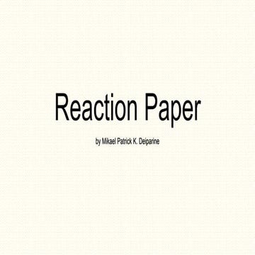 Reaction paper | PPT