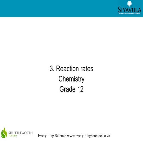 Reaction rates | ODP | Chemistry | Science