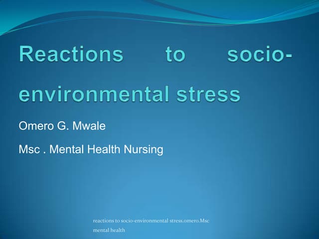 Theories of stress | PPT | Mental Health | Diseases and Conditions
