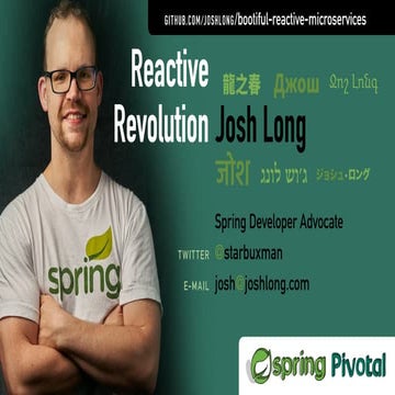 The Reactive Revolution - Josh Long | PPT