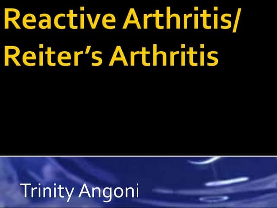 Reactive arthritis | PPT