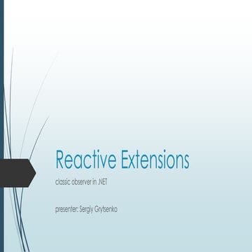 Reactive Extensions Classic Observer In Net