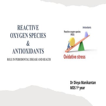 REACTIVE OXYGEN SPECIES and ANTI OXIDANTS | PPTX
