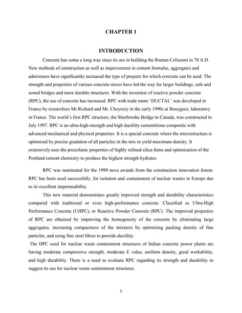 Reactive powder-concrete | PPTX