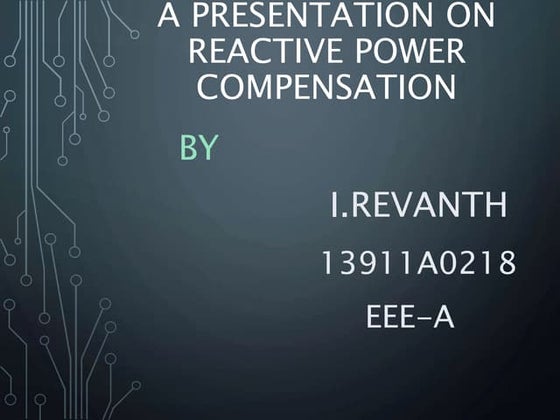 Reactive power compensation | PPT