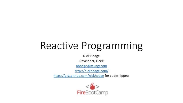 Reactive Programming