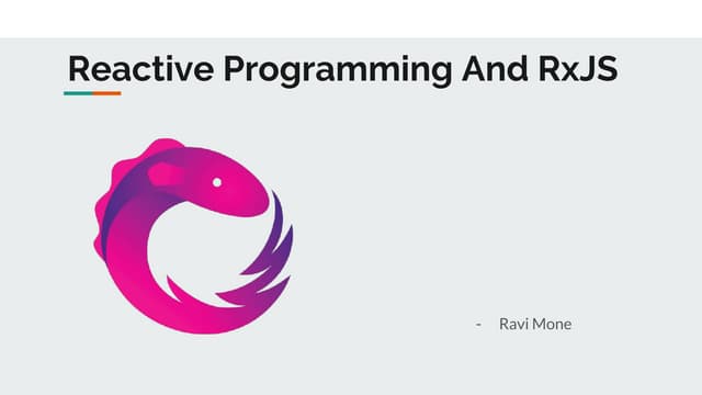 Reactive Programming And Rxjs Pdf Web Development Internet