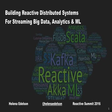 Building Reactive Distributed Systems For Streaming Big Data Analytics And Machine Learning Ppt