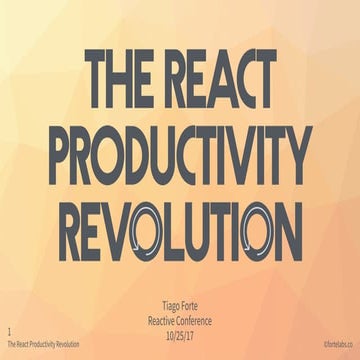 The React Productivity Revolution, by Tiago Forte | PDF