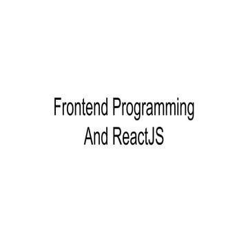 Reactjs Frontend Web Developing Reactjs Pdf 4620