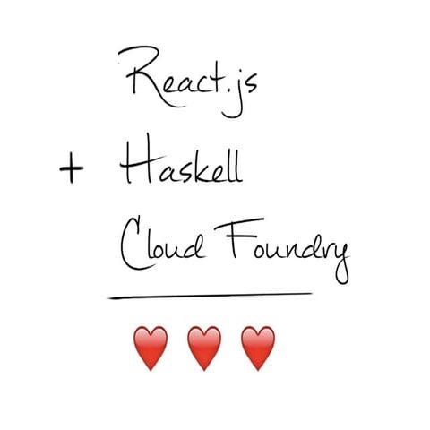 Александр Ломов Reactjs Haskell Cloud Foundry Love Ppt