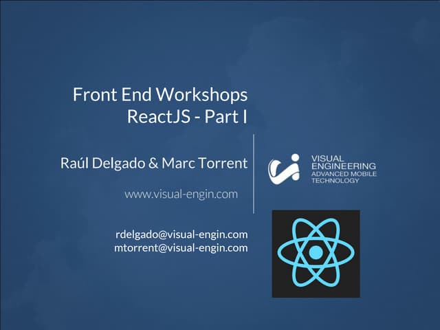 Workshop 19 Reactjs Introduction Ppt