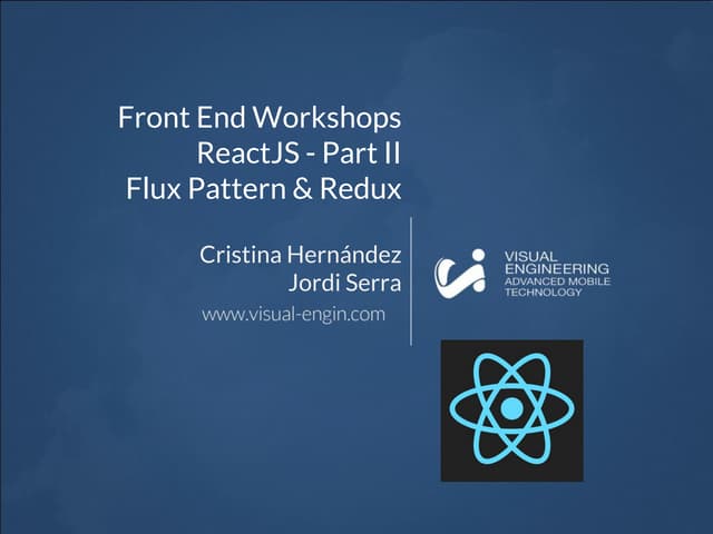 Workshop 20 Reactjs Part Ii Flux Pattern And Redux Ppt