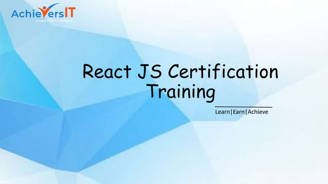 React Js Certification Training5pptx