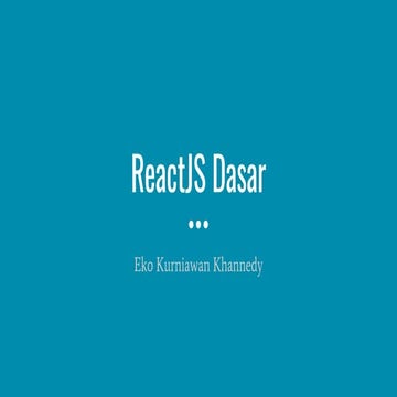Belajar Reactjs Dasar Dengan Programmer Zaman Nowpdf