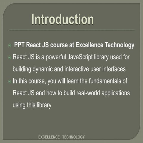 React Js Training in Chandigarh | PPTX