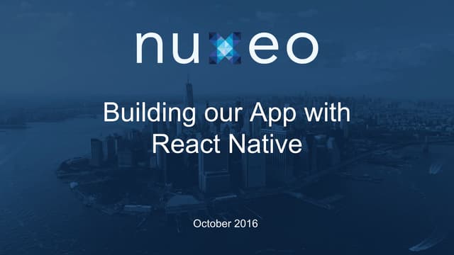 Building Our App With React Native Ppt
