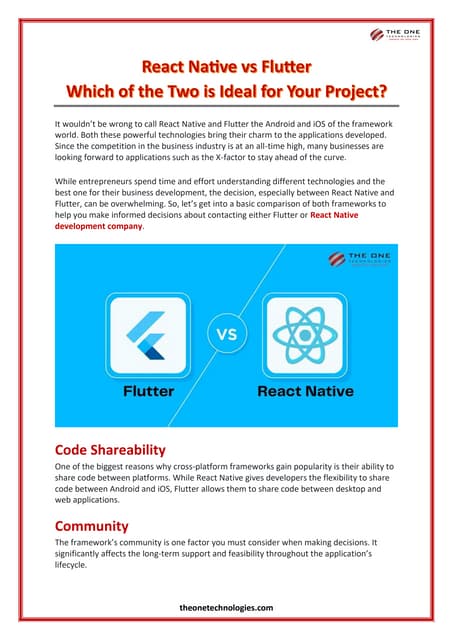 React Native Vs Flutter Vs Pwa A Brief Comparison Ppt 