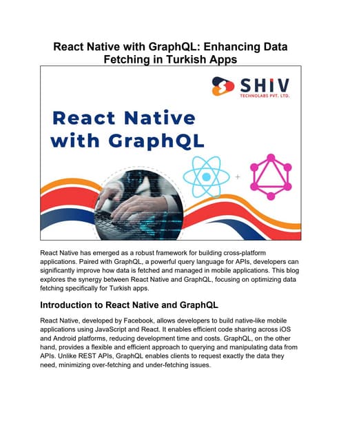 Boosting Data Fetching In Turkish Apps With React Native And Graphql Pdf 6305
