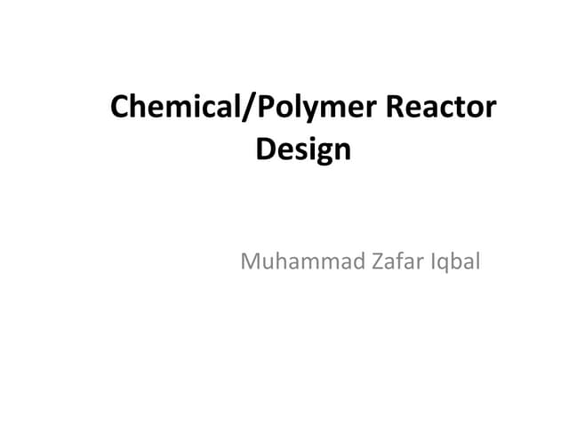 Recycle Reactor (Basics & Design Eqn) | PPTX