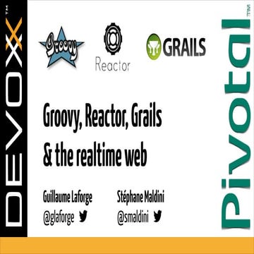 Reactor Grails Realtime Web Devoxx 2013 Ppt 