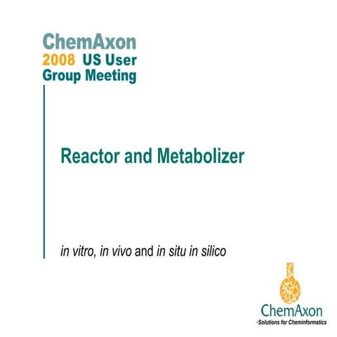 Reactor Metabolizer virtual reactions for discovery: US UGM 2008 | PPT