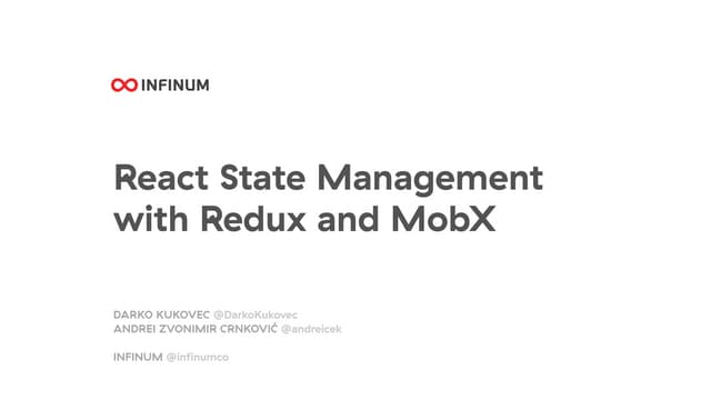 React State Management With Redux And Mobx Ppt