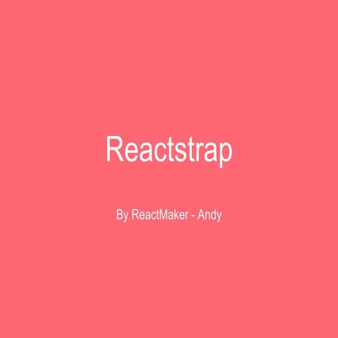 React - Reactstrap example | PPT