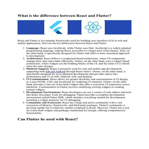 React Vs Flutter Which Is Bettereditedpdf
