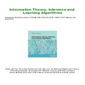 (READ-PDF!) Information Theory Inference and Learning Algorithms PDF