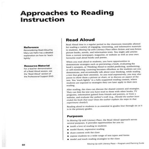 Read aloud literacy place | PDF